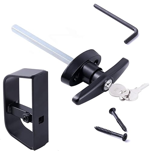 T-Handle Lock Set, Shed Door Lock with 2 Keys, 4-1/2" Stem for Shed ...