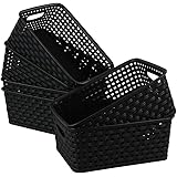 Amazon.com: Begale Plastic Storage Basket for Household Organization ...