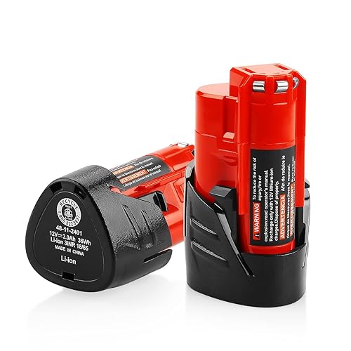 2Pack 12V 3Ah 48-11-2411 Energup Battery for Milwaukee M12 48-11-2420 ...
