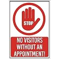 Amazon.com: CAEJCCL Stop No Visitors Without an Appointment Metal Tin ...