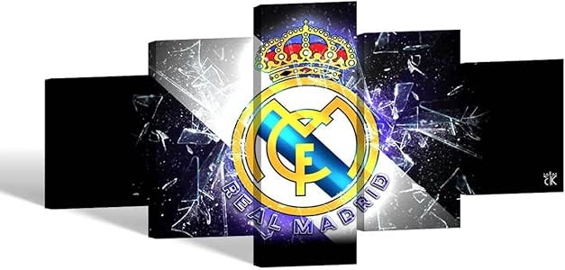 Amazon.com: Real Madrid CF Soccer Art Canvas - Hand Made In The US ...