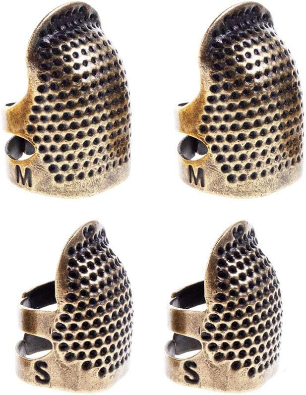 Juland 4 Stück Retro Metall Finger Schutz Fingerhut Ring Nähwerkzeug ...