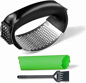 Amazon.com: Garlic Press Rocker Stainless Steel, Garlic Mincer Tool ...