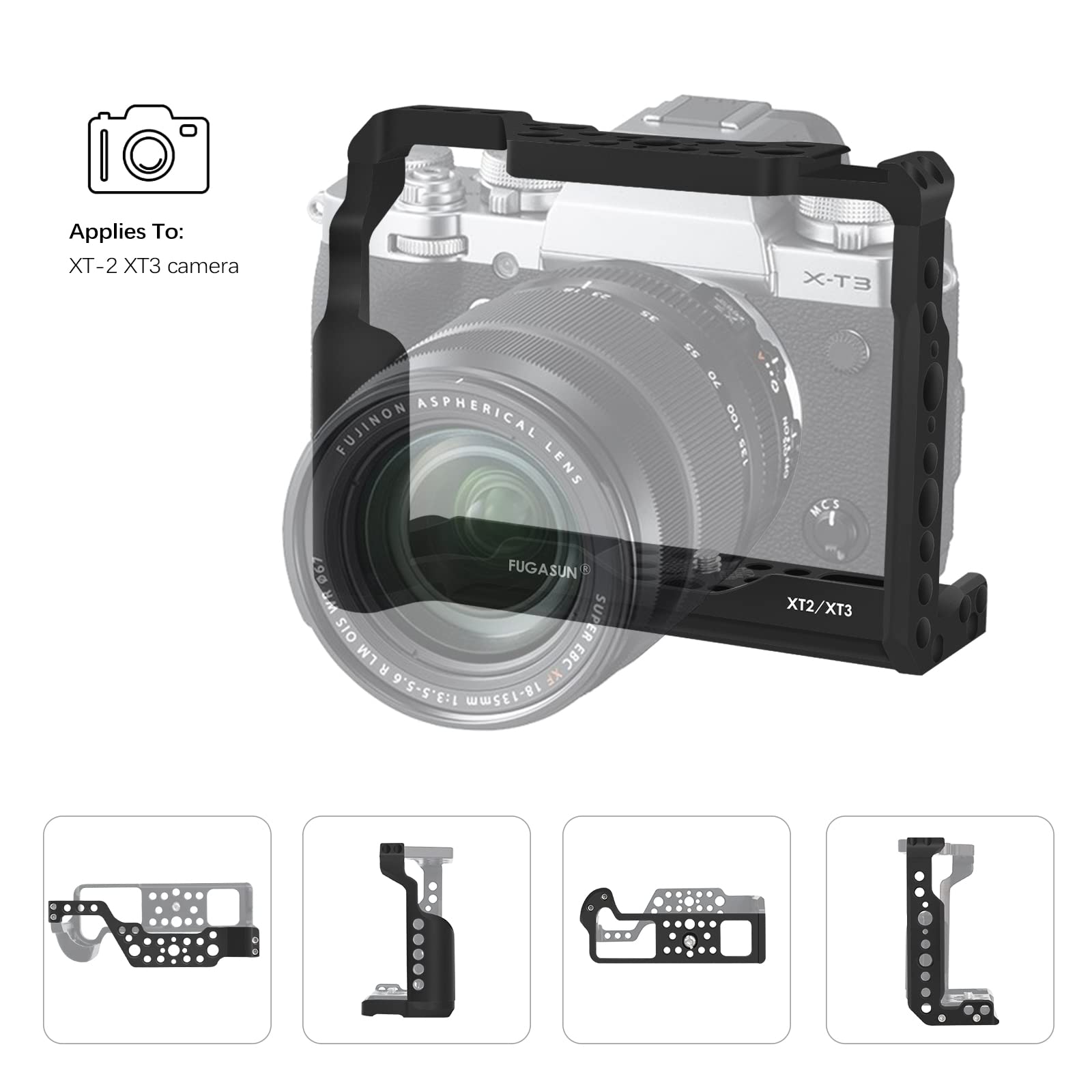 Mua XT2 Camera Cage XT3 Camera Cage, Premium Closed Security XT2 XT3 Camera Cage for Fuji X-T2 X ...