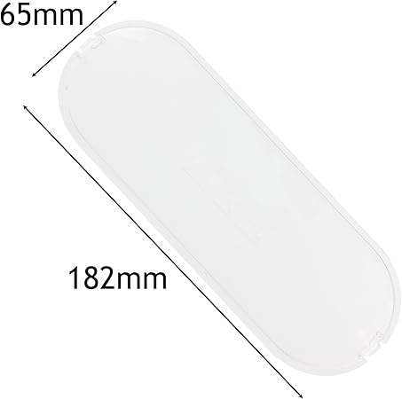 SPARES2GO Cooker Hood Light Diffuser/Lens Cover Plate (182mm x 65mm ...
