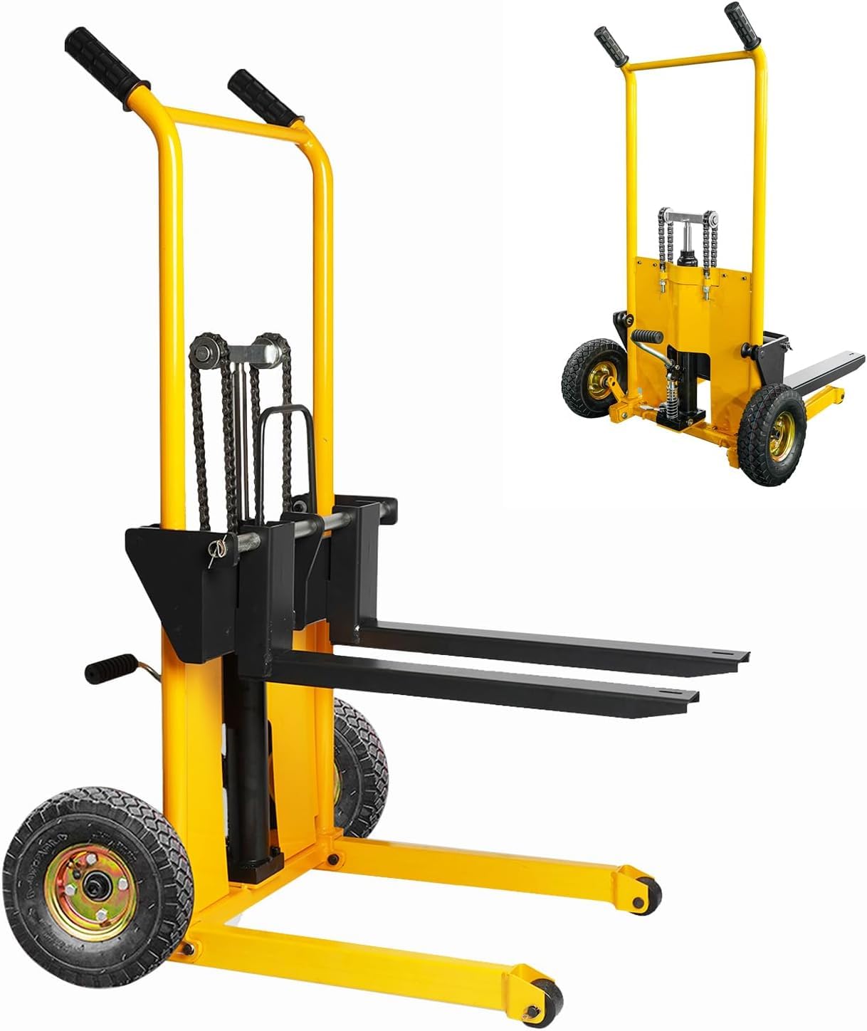 Legines Foldable Hydraulic Material Lift Manual Lift Stacker Forklift ...