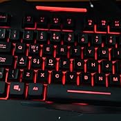 Rii RK900 Large Size 7 Colour LED Rainbow Gaming Keyboard UK Layout ...