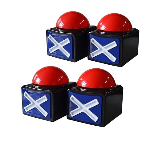 Family Feud Buzzer, 4 Pack Game Buzzers with Lights & Sound - Quiz ...