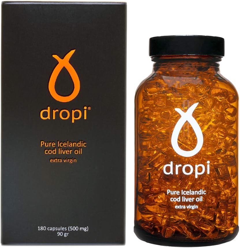 Dropi Icelandic Cod Liver Oil – Extra Virgin 180 Capsules – BigaMart