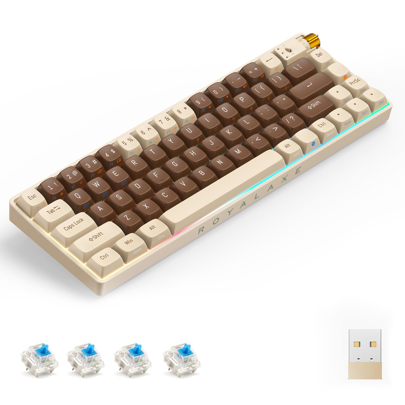 Mua ROYALAXE X ProtoArc R68 TKL Mechanical Keyboard, Hot Swappable ...