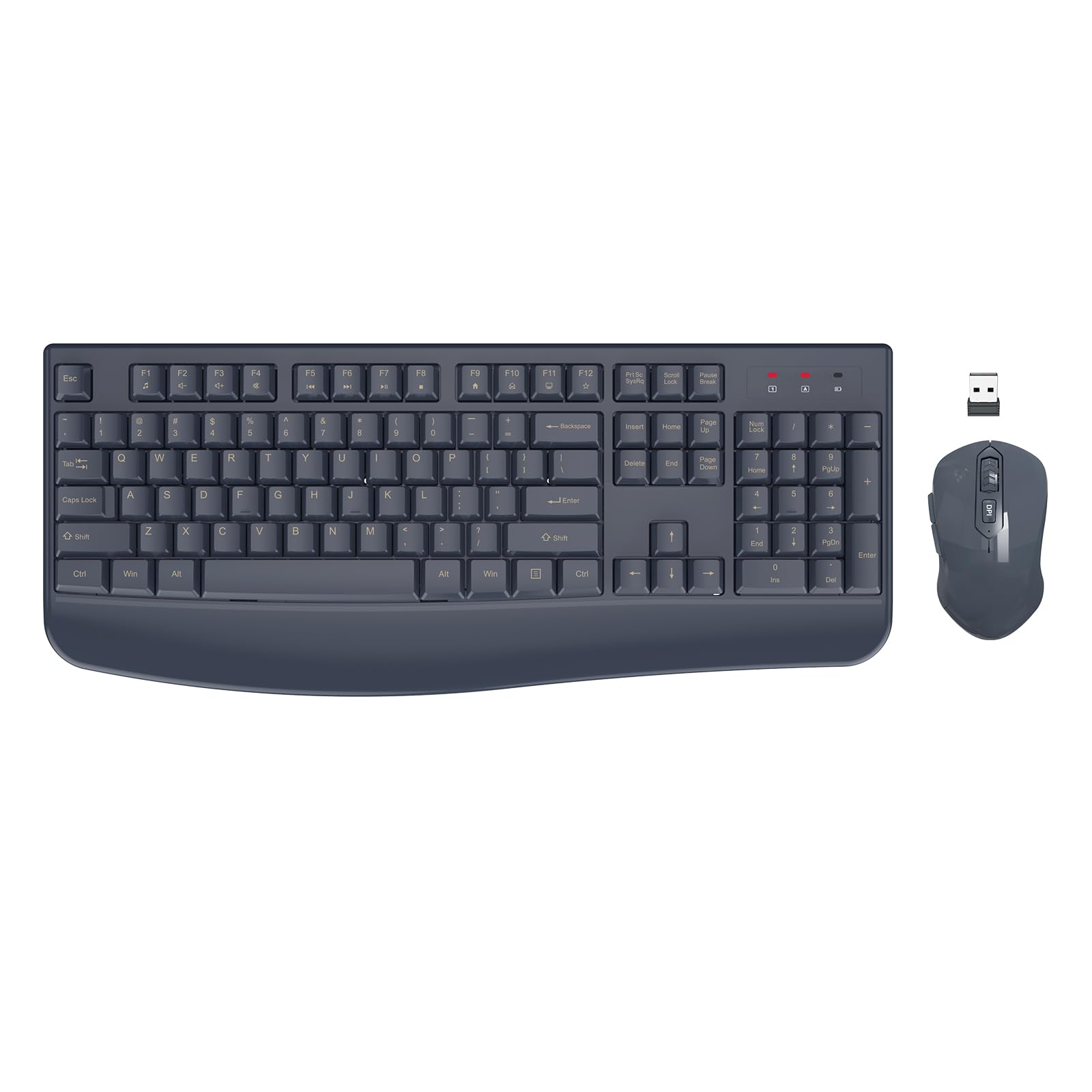 Mua Wireless Keyboard And Mouse Combo Edjo 2 4g Full Sized Ergonomic Computer Keyboard With