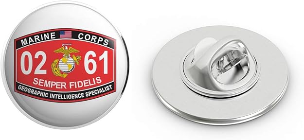 Amazon.com: Veteran Pins Geographic Intelligence Specialist Marine ...