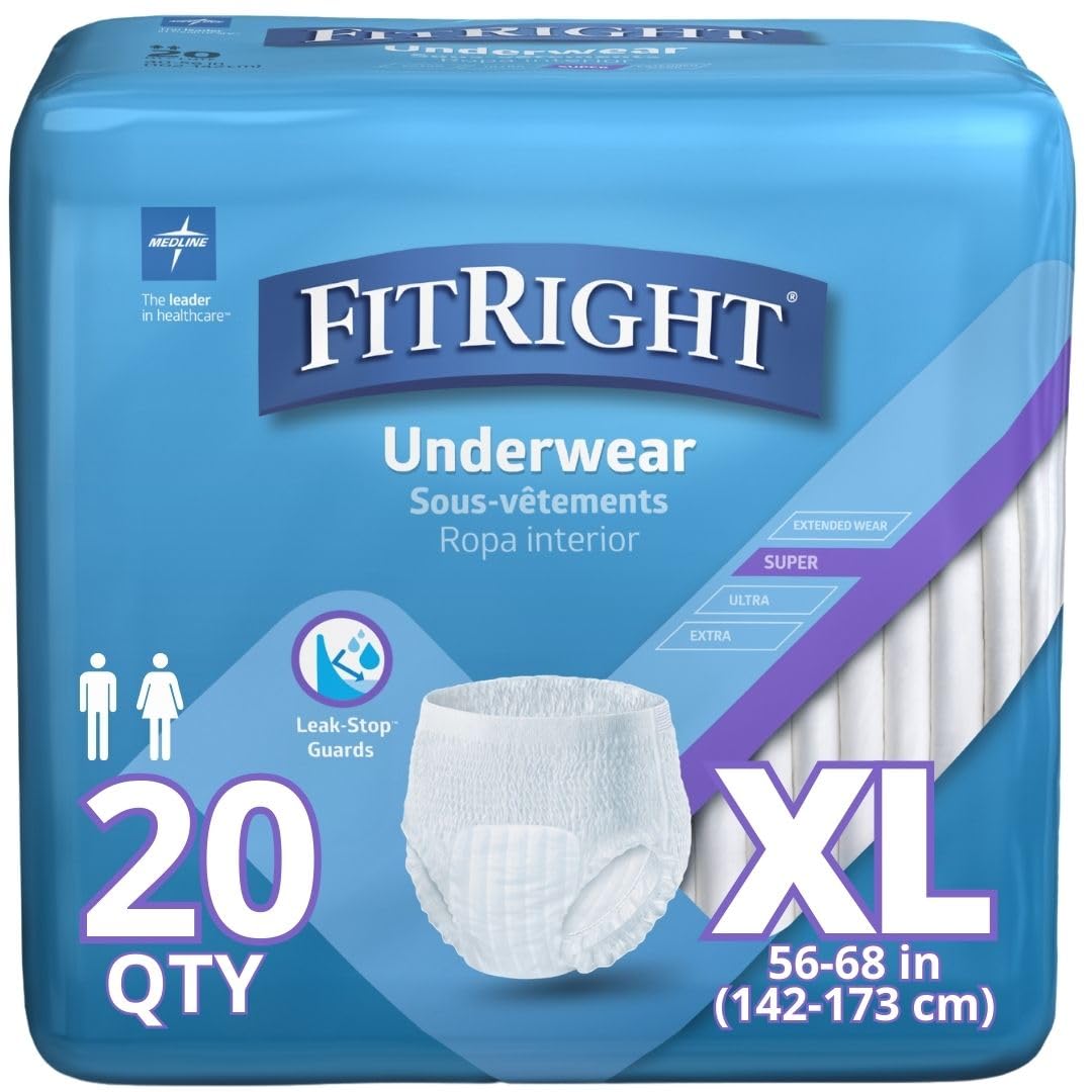 FitRight Super Adult Incontinence Underwear, Maximum Absorbency, X ...
