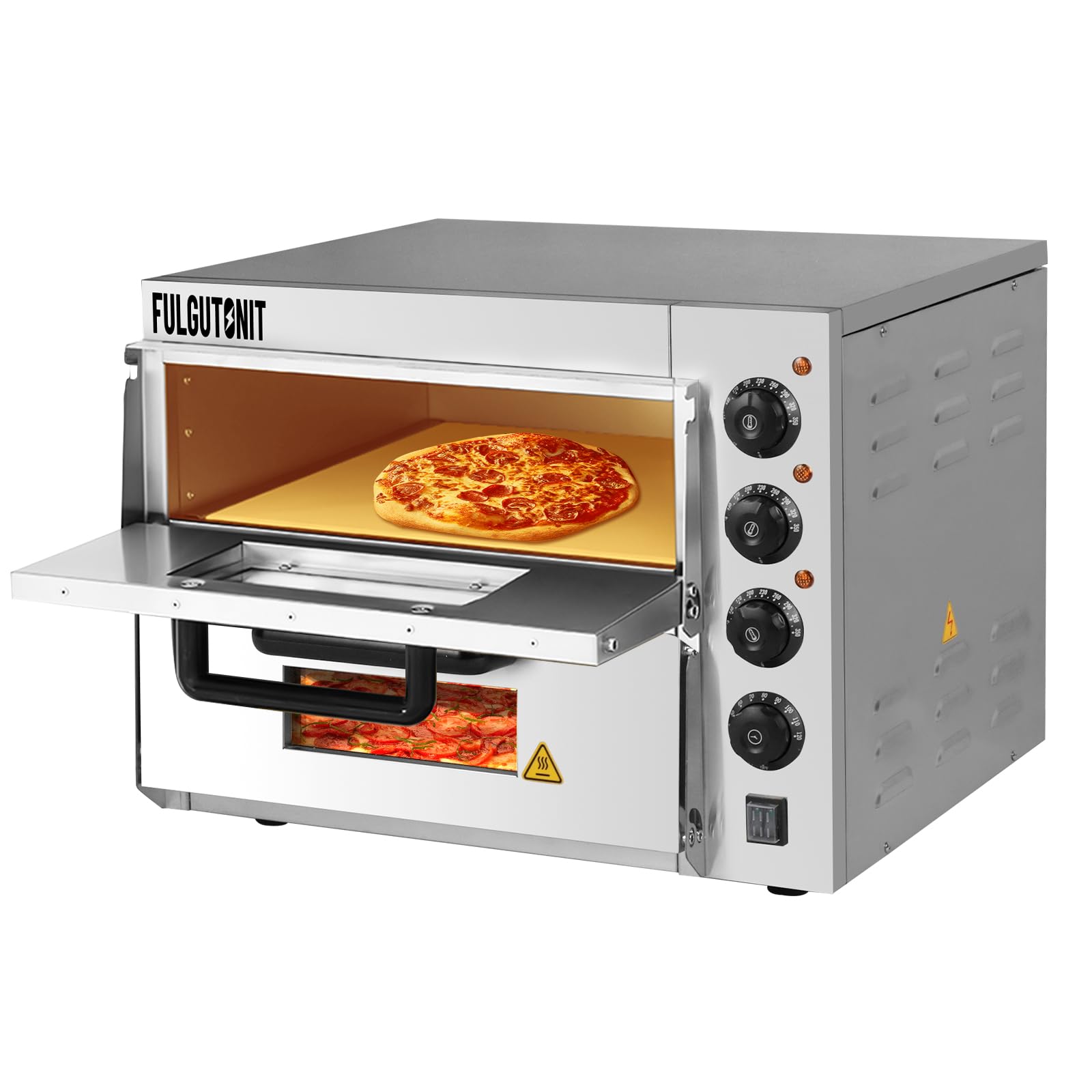 Fulgutonit Pizza Oven Countertop, 16" Electric Pizza Oven Indoor ...