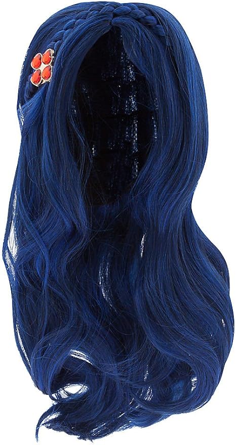 Amazon.com: Disney Evie Wig for Girls - Descendants 2 Blue: Clothing