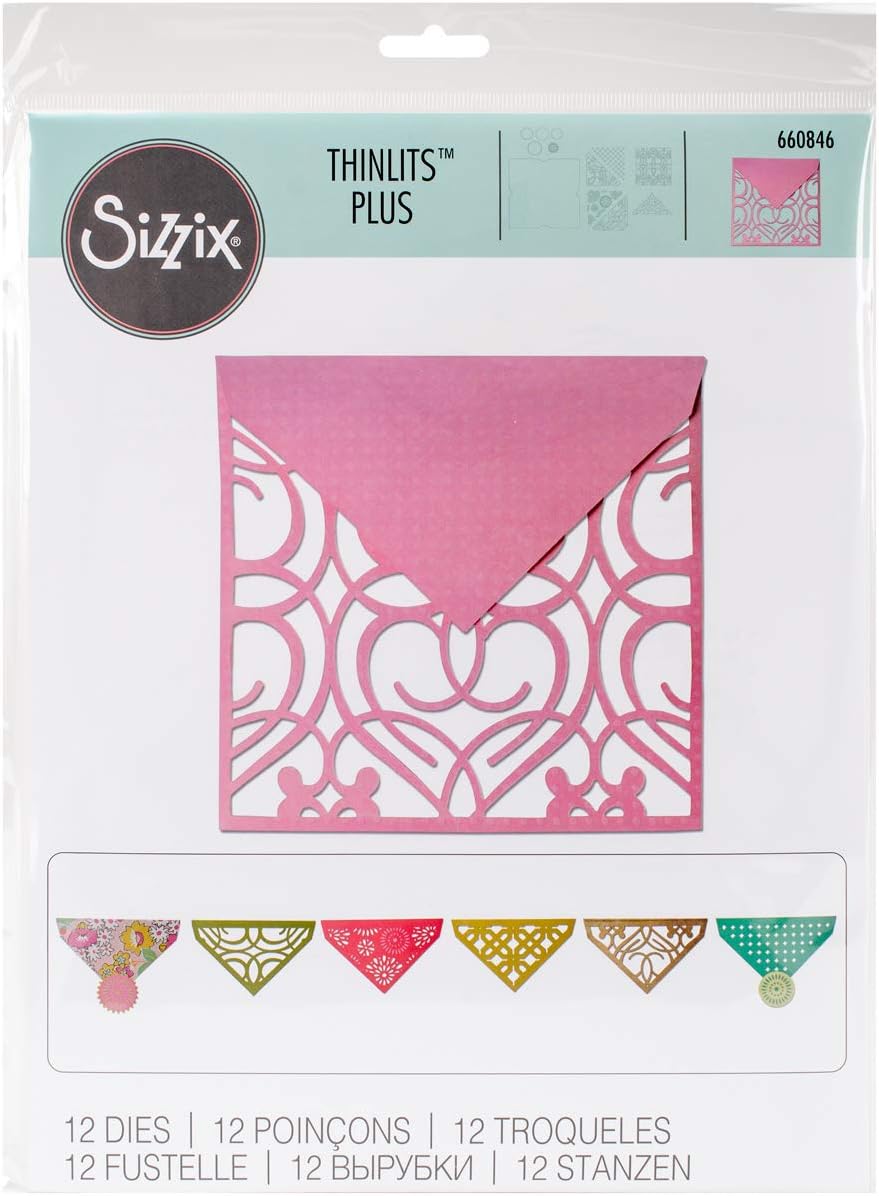 Sizzix Thinlits Plus Die Set 13PK-Envelope, Square – BigaMart