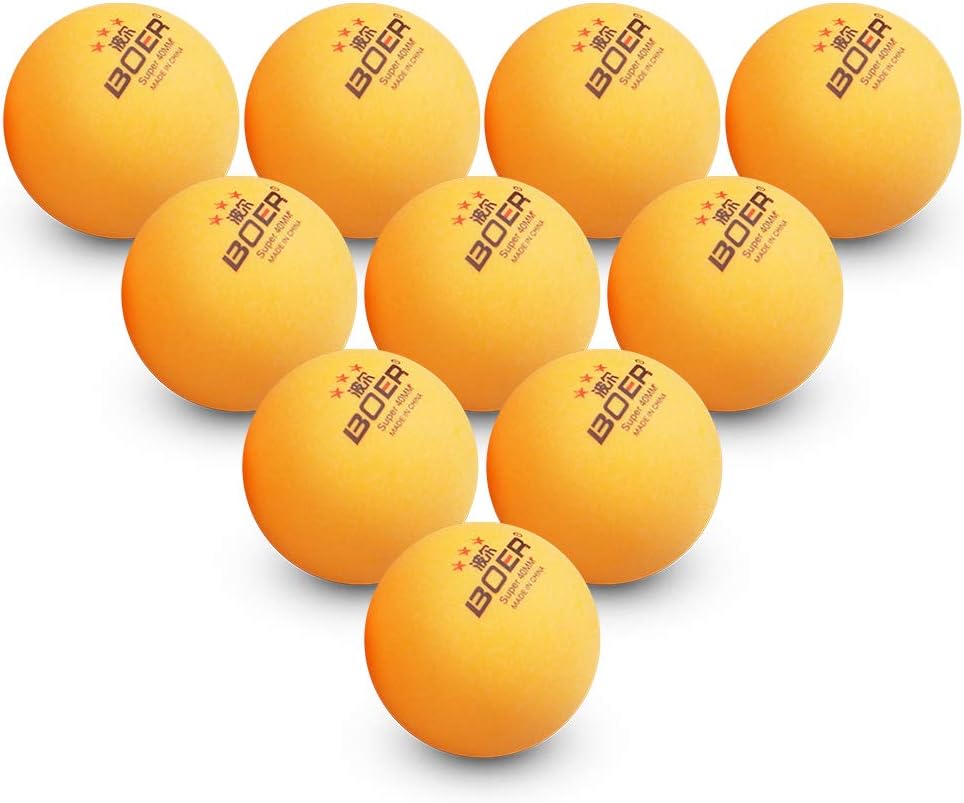 Lixada Pelotas de Ping Pong 3 Estrellas 10 Pcs 40 + MM ABS Sin Costura Pelota de Tenis de Mesa ...