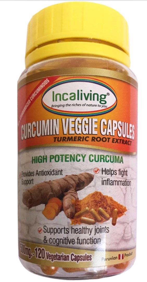 Peruvian Curcumin Capsules By Incaliving (120ct) - High Potency Curcuma ...