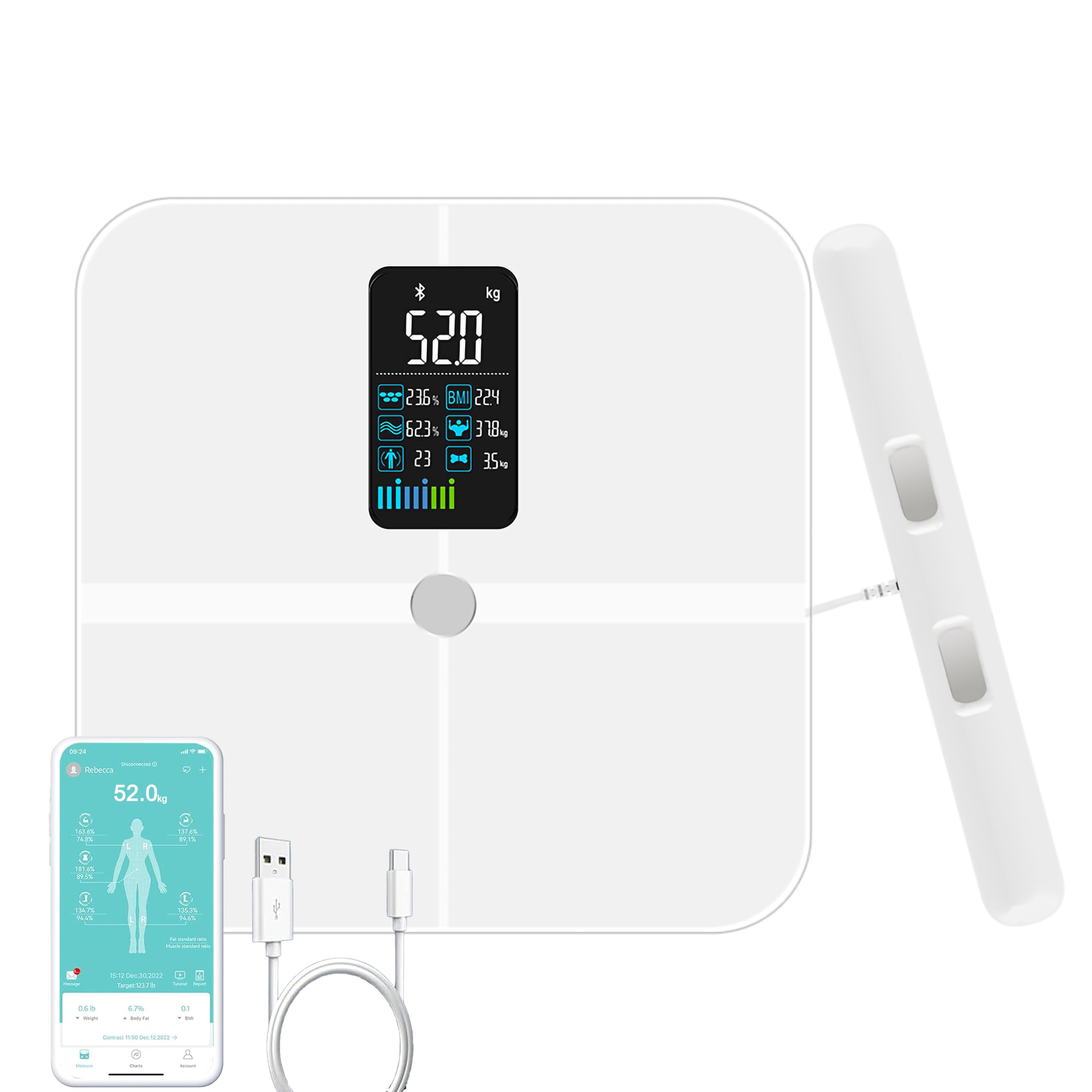 Mua 8 Electrode Smart Body Fat Scale, Scales for Body Weight and Fat ...