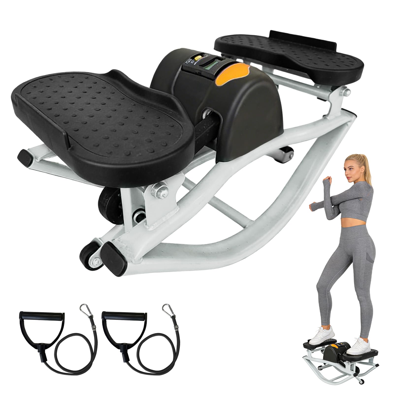 Lateral Rocking Fitness Stepper for Home Workout - Low Impact Side to ...