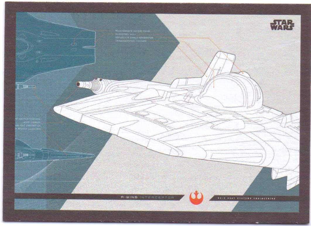 2017 Topps Star Wars The Last Jedi A-Wing Blueprints Trading Card #3 at ...