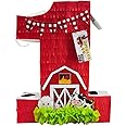 Amazon.com: APINATA4U Red Number One Pinata, Kids Birthday Farm Party ...