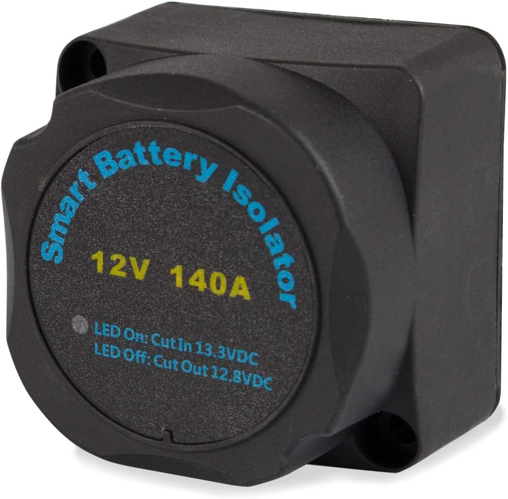 Dual Battery Isolator Kit 12 Volt 140 Amp Voltage Sensitive Relay ...