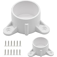 Amazon.com: 12 Packs 1-1/2 inch PVC Flange Table Leg Cap Fittings ...
