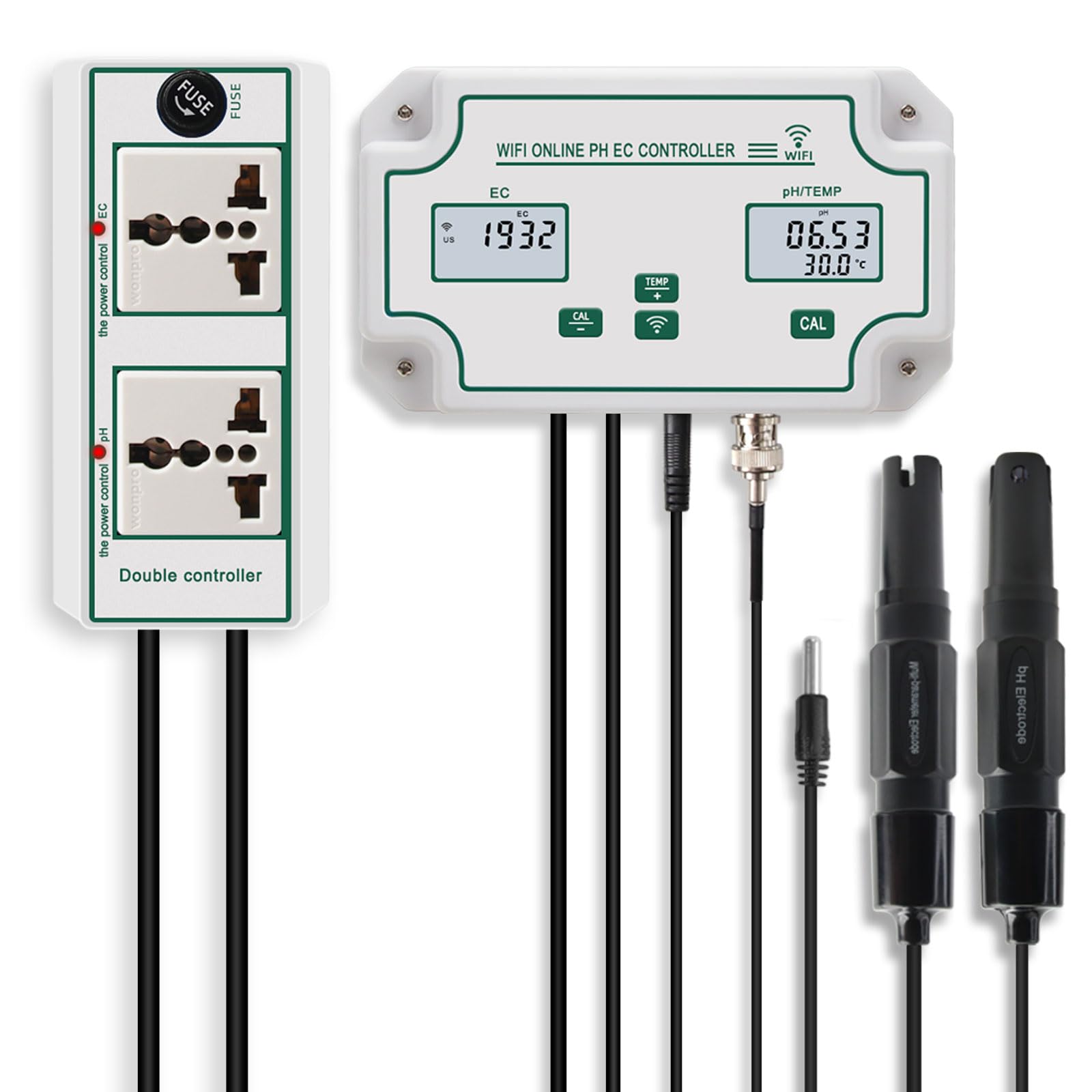Mua WiFi pH EC Monitor, 24/7 Online EC PPM pH Mete Hydroponic Nutrients ...