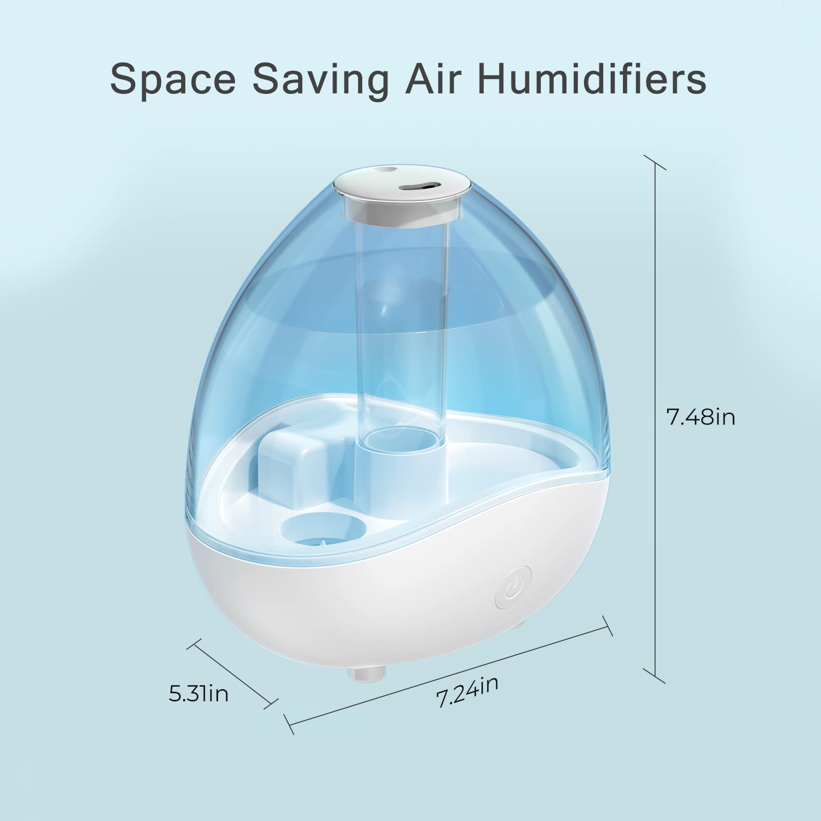 Cool Mist Humidifiers for Bedroom Large Room, Baby Humidifier with ...