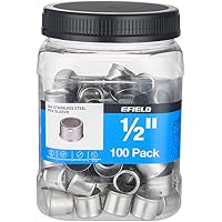Amazon.com: Pro 100-Pack EFIELD 1/2-inch Pex Stainless Steel Press Sleeve For Brass (ASTM F1807 ...