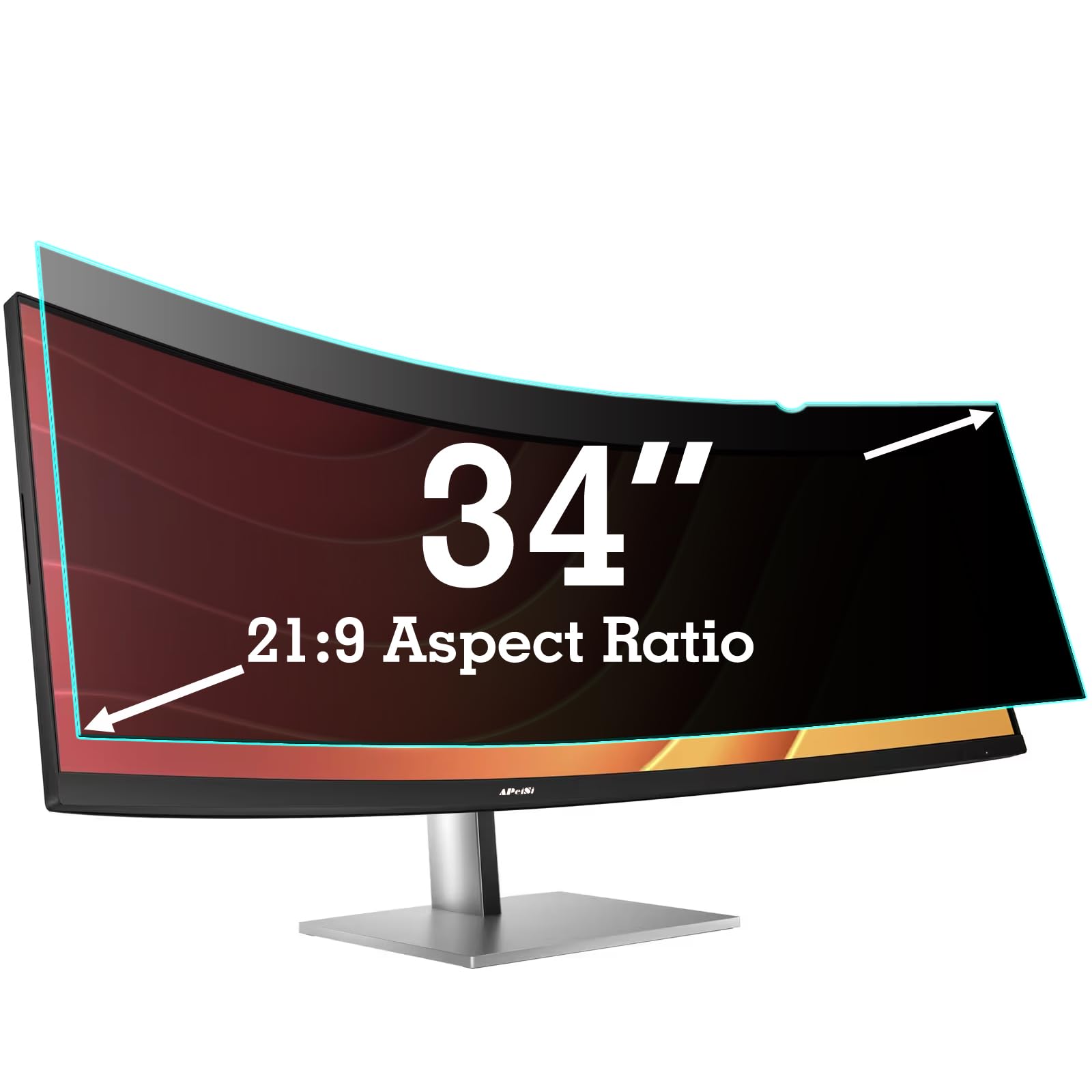 34 Inch Privacy Screen Filter for 21:9 Computer Curved Ultrawide Screen ...