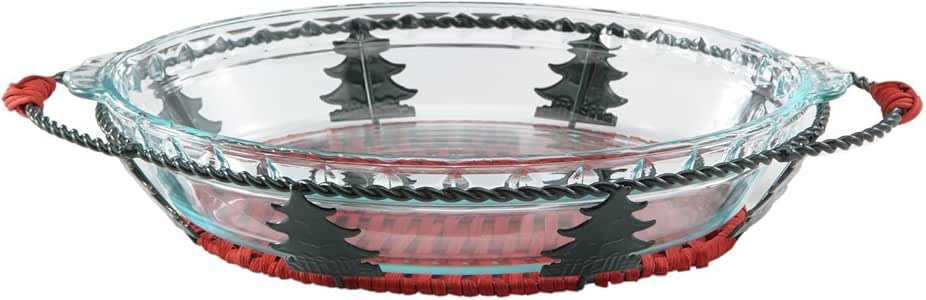 Amazon.com: Pyrex 9.5" Pie Plate Limited Edition 2 pc Christmas ...