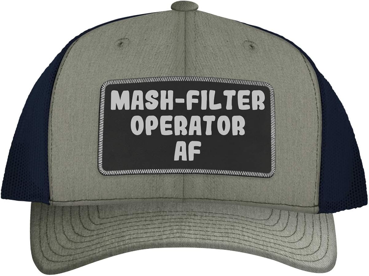 Mash-Filter Operator AF - Leather Black Patch Engraved Trucker Hat ...