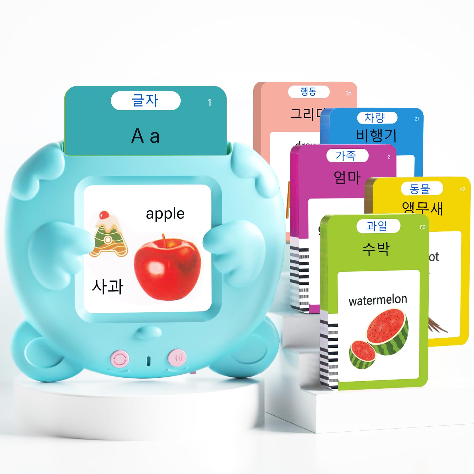 Korean and English Talking Flash Cards for Toddlers, 510 Sight Words ...