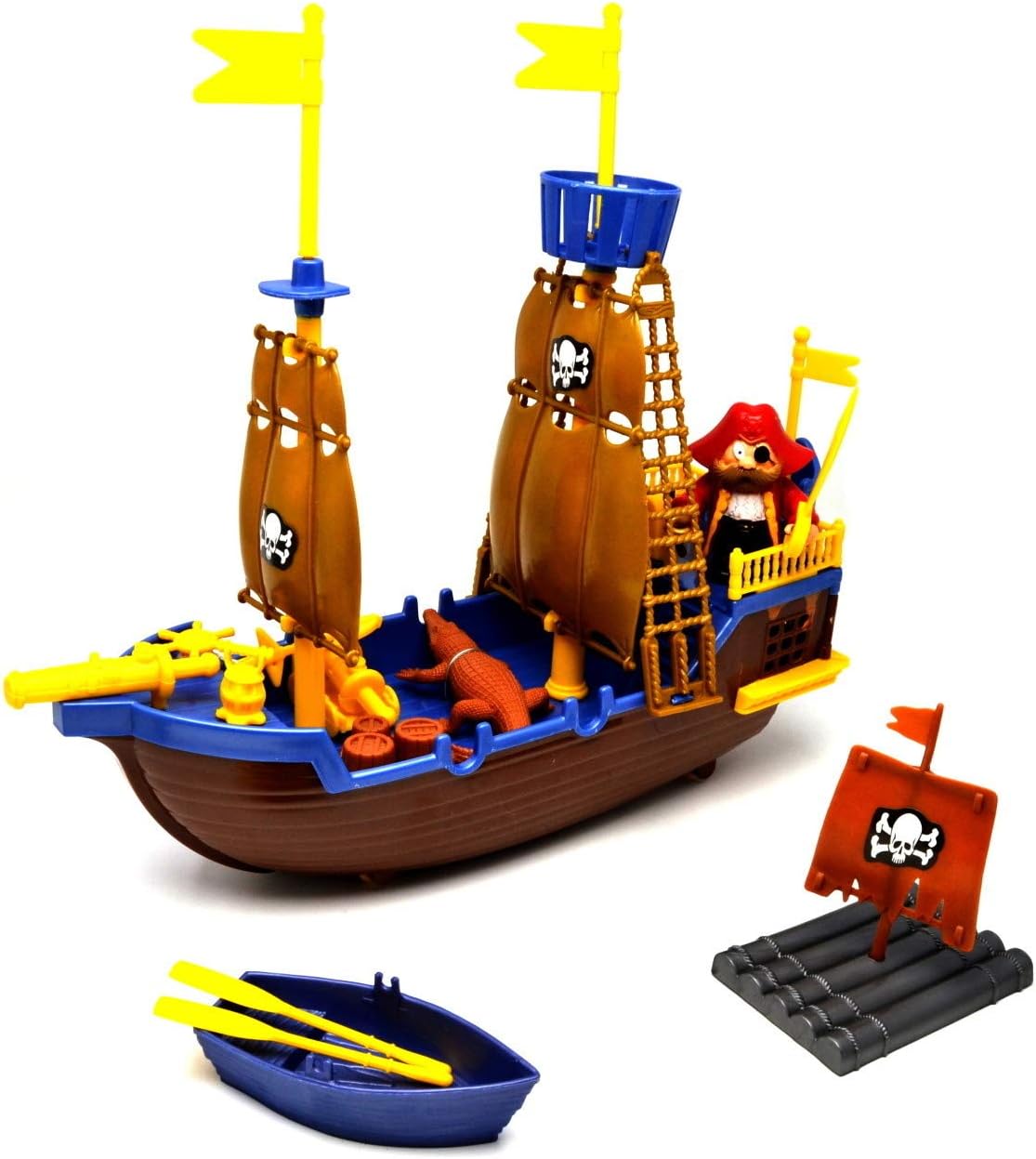 VENTURA TRADING Pirate Ship Toy Pirate boat Pirate Ship Play Set ...