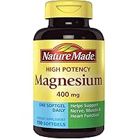 Amazon.com: Nature Made Extra Strength Magnesium 400 Milligrams - 150 ...
