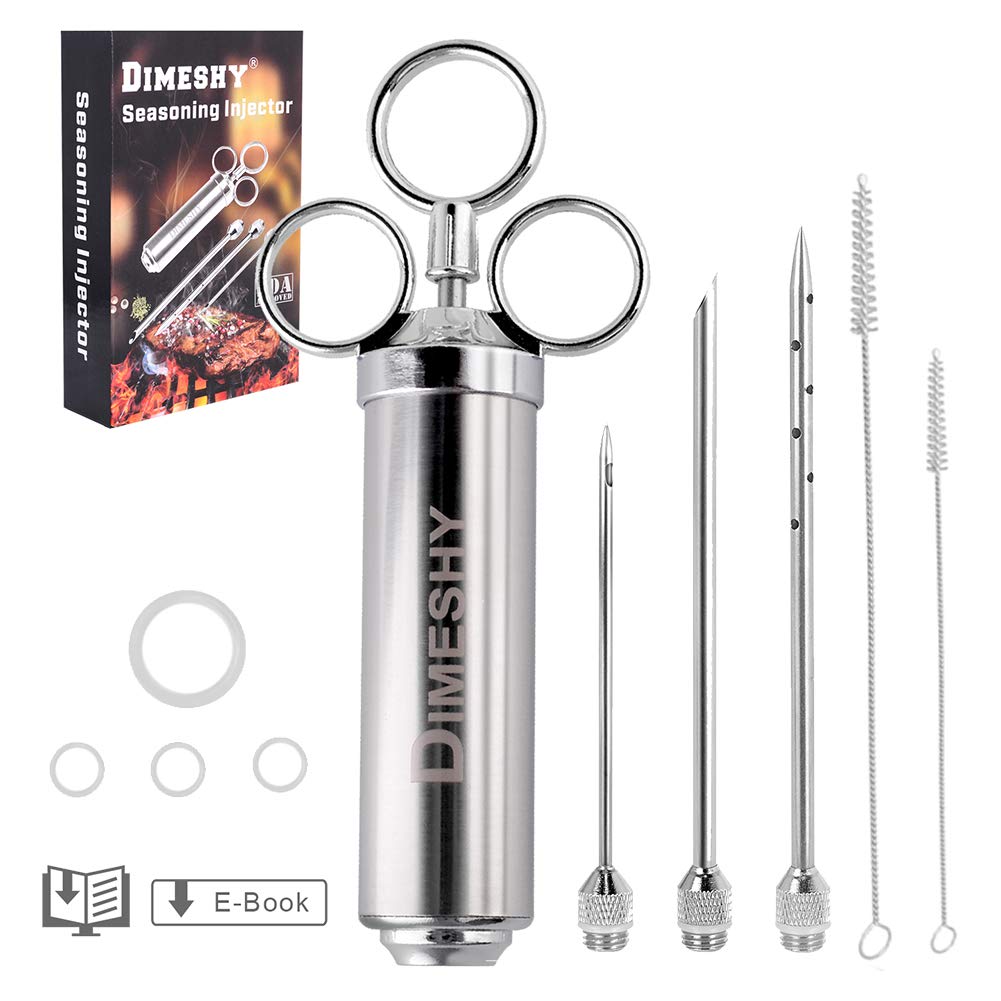 Heavy duty 304 Stainless Steel Meat Injector Kit with 2-oz Large ...