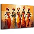 Amazon.com: Abstract African American Wall Art for Living Room Black Art Pictures Black Women ...