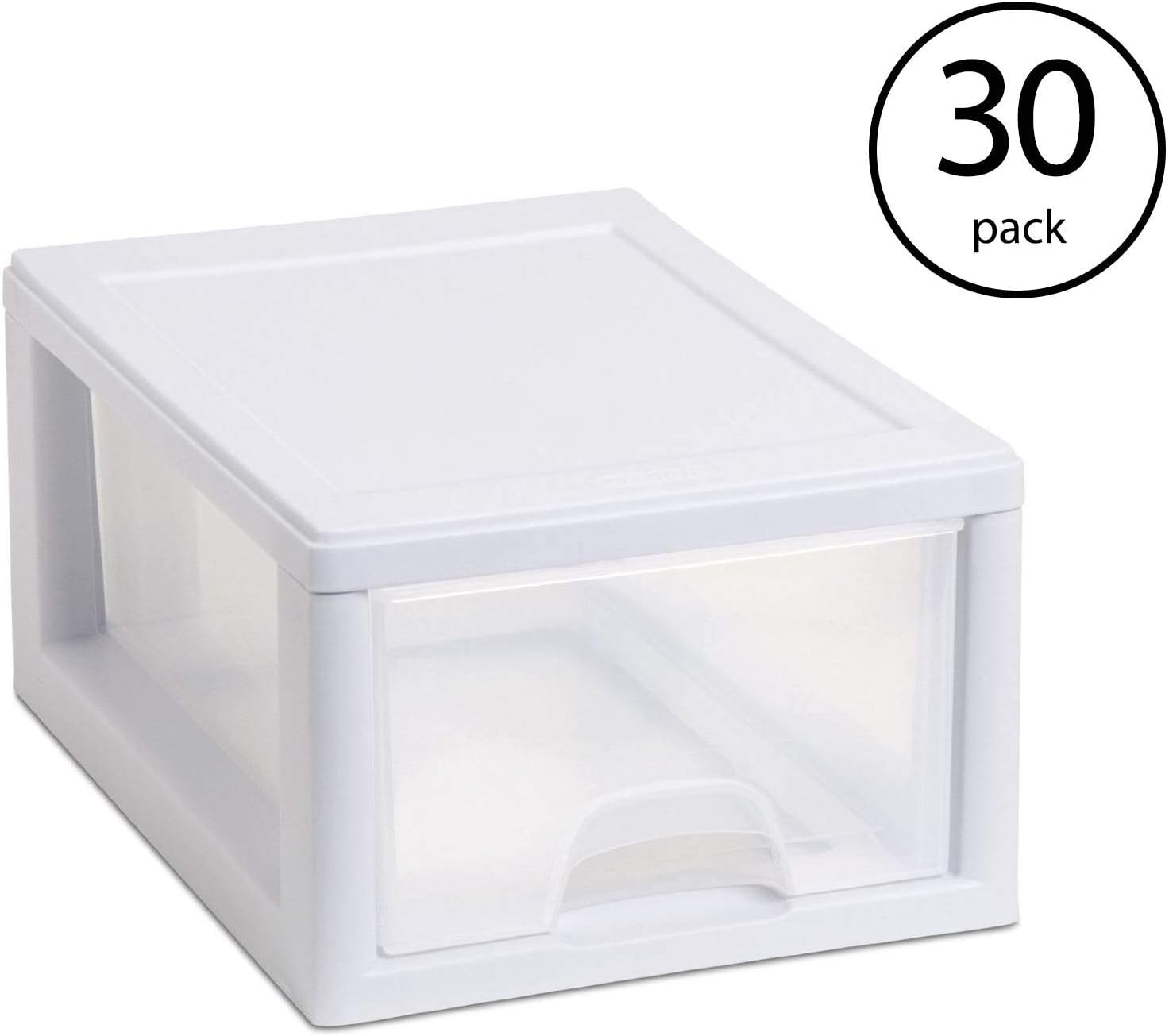 Amazon.com: Sterilite Clear Plastic Stackable Storage Drawer Container ...