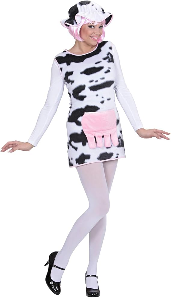 Ladies COW Costume for Farm Animal Dairy Nursery Rhyme Fancy Dress ...