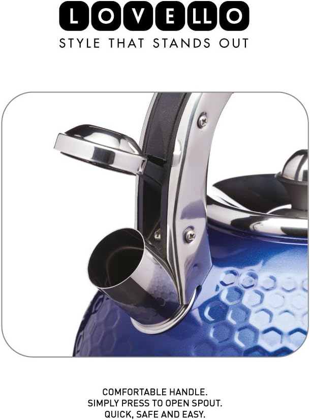 Kitchen Craft Lovello Induction Stovetop Whistling Kettle, Stainless ...