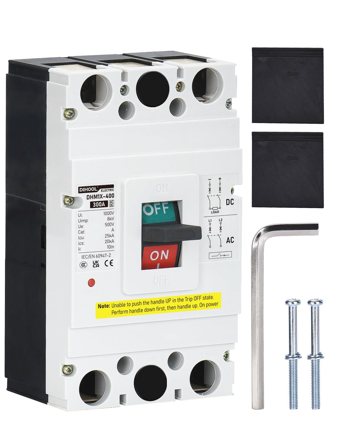 DIHOOL Heavy Duty Battery Disconnect Switch, 300 Amp DC Circuit Breaker ...