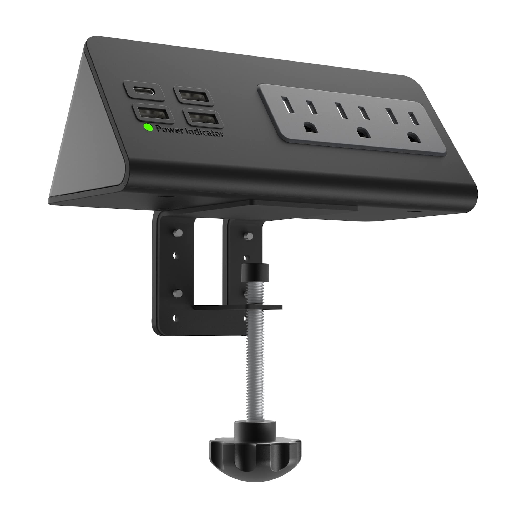 Nightstand Edge Mount Power Strip with USB-C Ports Tabletop Surge ...