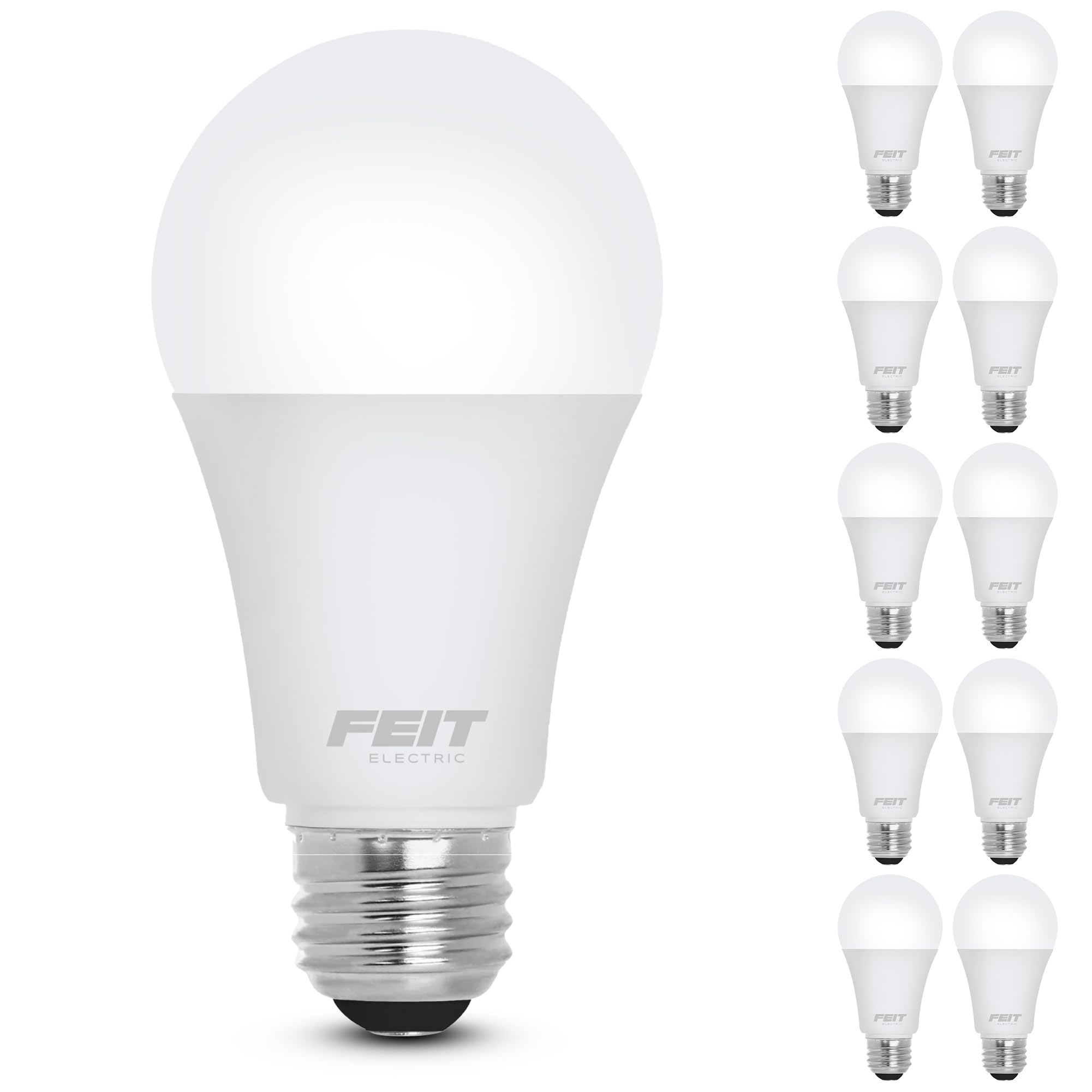 Feit Electric A19 LED Light Bulb, 60W Equivalent, Non Dimmable, 800 Lumens, E26 Medium Base ...