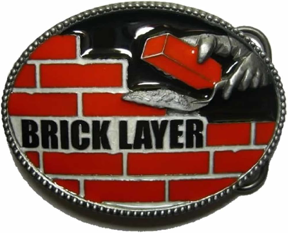 Brick Layer Belt Buckle with display stand: Amazon.co.uk: Clothing