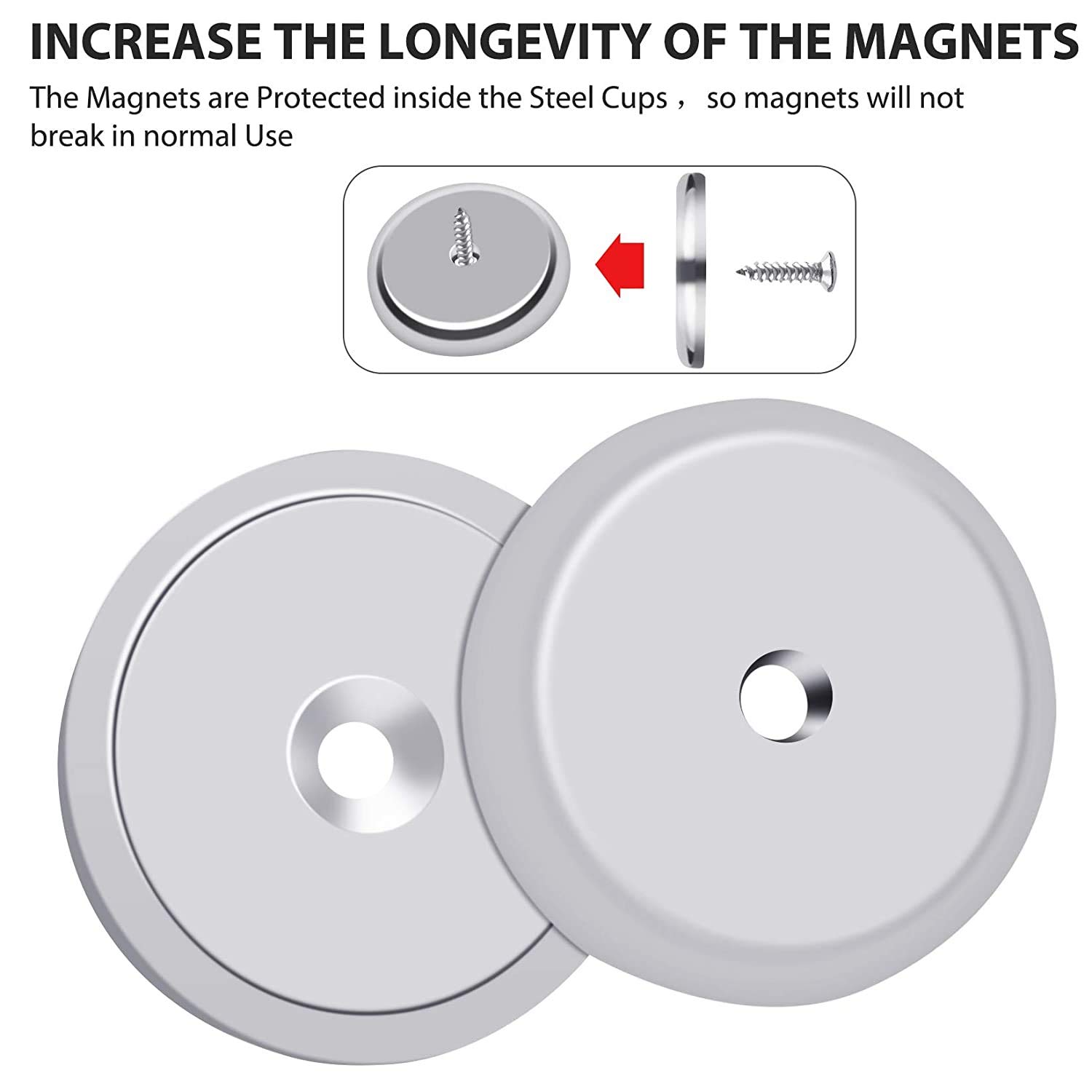 FINDMAG Super Power Neodymium Magnets Cup Magnets with Hole Industrial ...