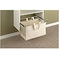 Amazon.com: Easy Track Sliding Canvas Hamper Closet Storage, Off White ...