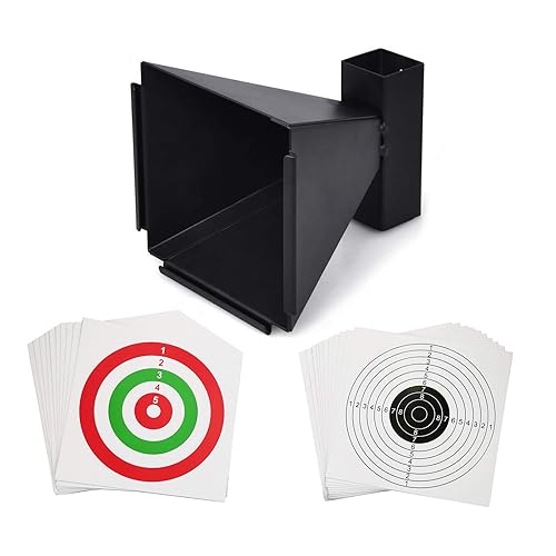 Atflbox 6.7 Inch BB Gun Trap with 20pcs Paper Target Bullet Catcher ...