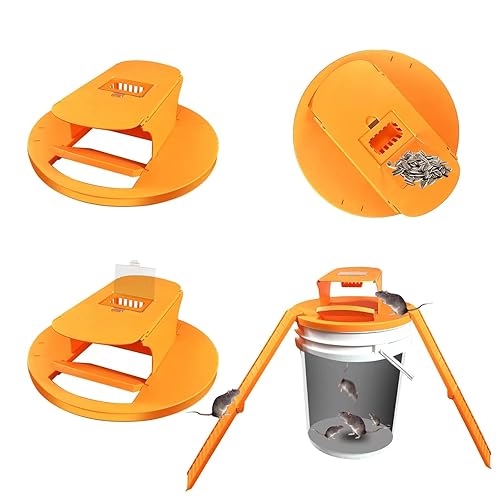 Mouse Traps for Home: 2 Pack Mouse Trap Bucket Lid with Upgrade Clear ...